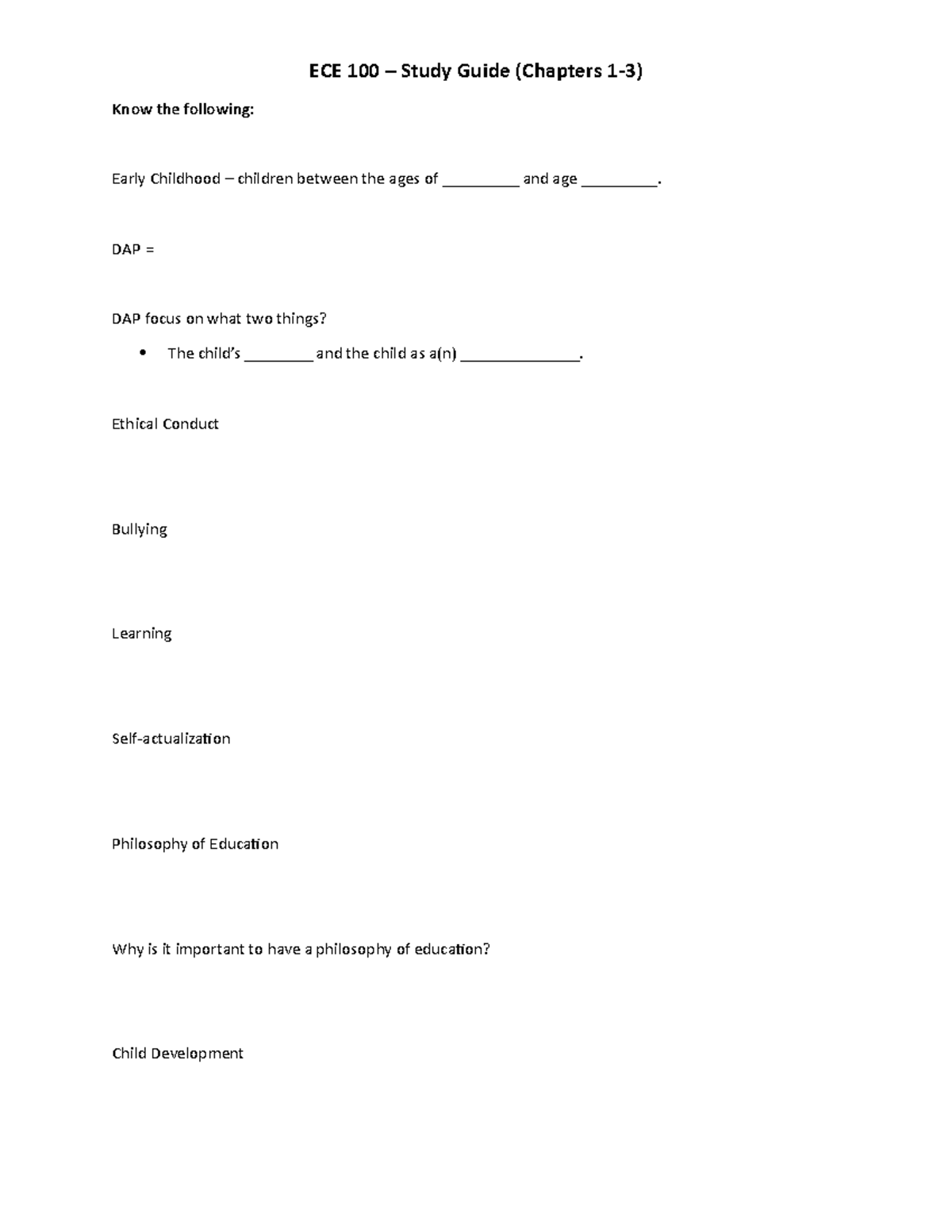 ECE 100 Ch 1-3 study guide-1 - Know the following: ECE 100 – Study ...