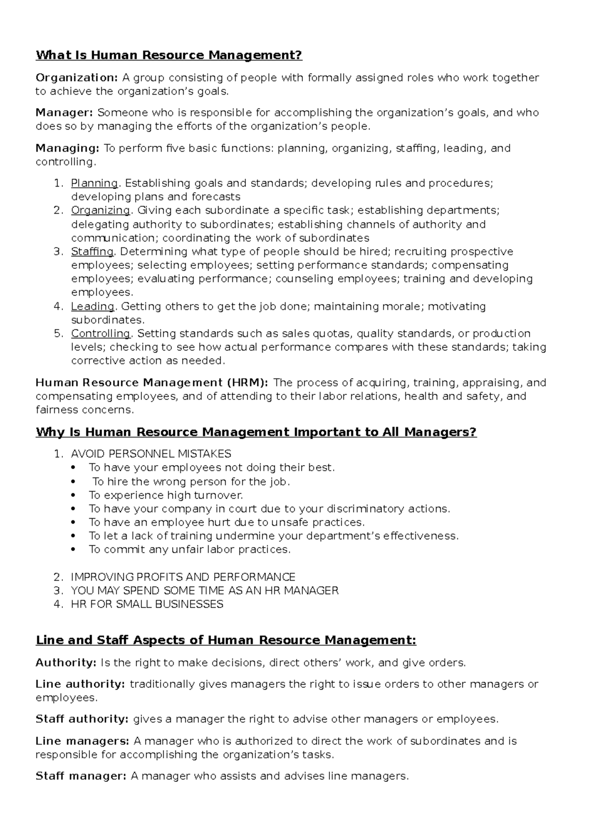 Lect 1 - HR lecture 1 summary for MBA at AAST - What Is Human Resource ...