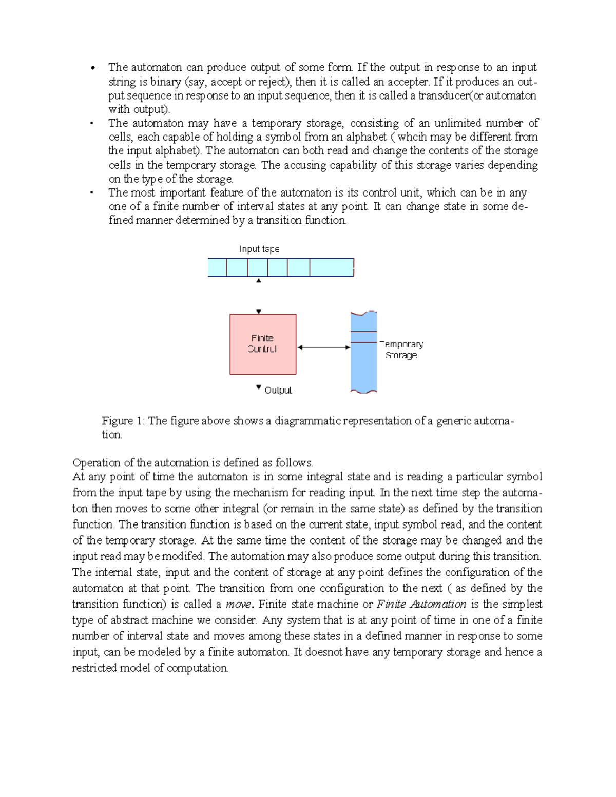 Finite Automata Theory OF Computation - - Studocu