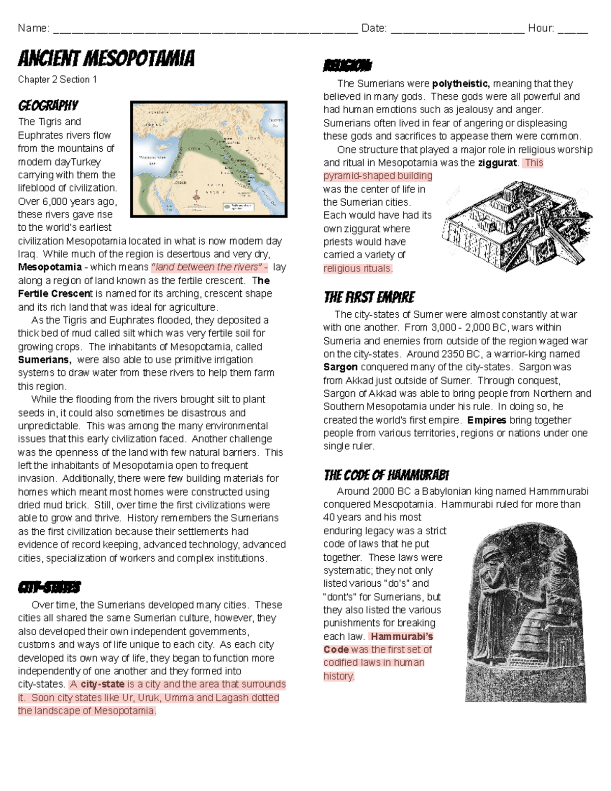 3 Ancient Mesopotamia - It helps you get a good understanding . - Name ...