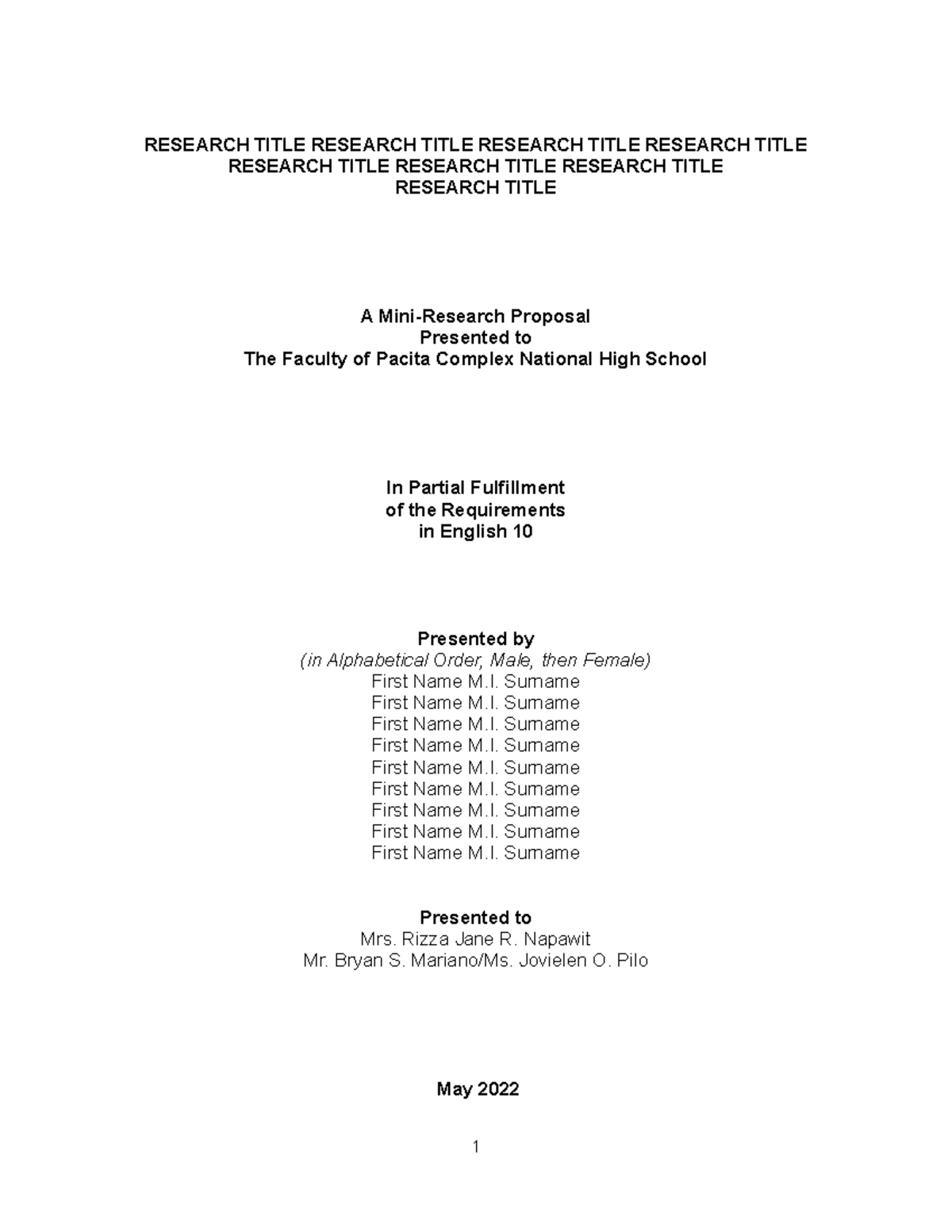 Jasmine Claire Sales - 2022 MINI- Research Manuscript - RESEARCH TITLE ...