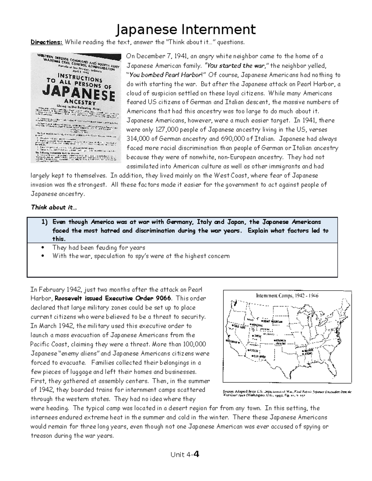 Japanese Internment Background 22 - Japanese Internment Directions ...