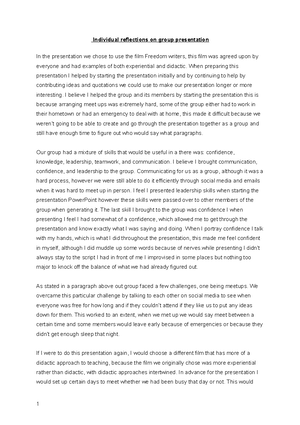 Reflections - Lecture notes - Educational reflections Thinking about ...