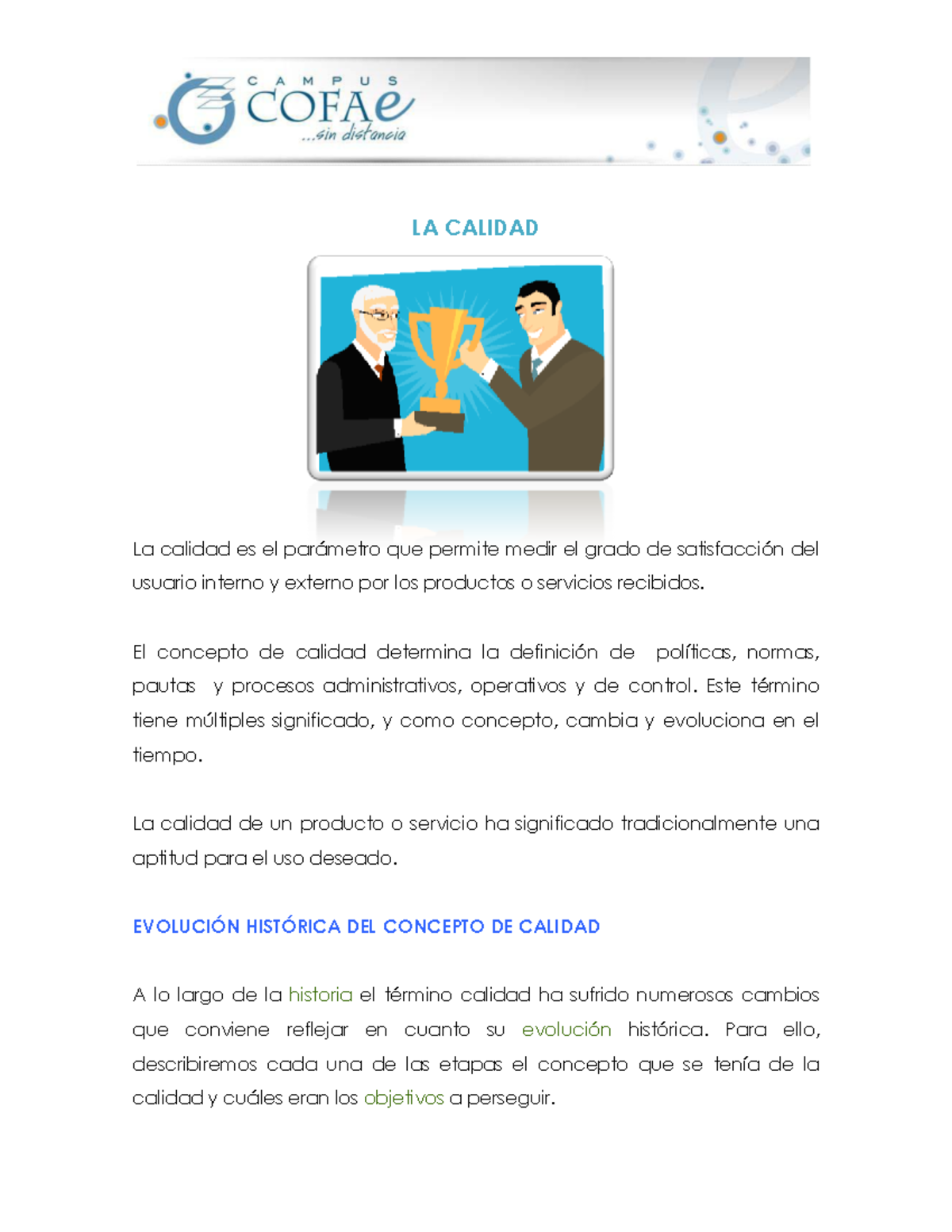 20-completo-calidad - sdasda - LA CALIDAD La calidad es el parámetro ...