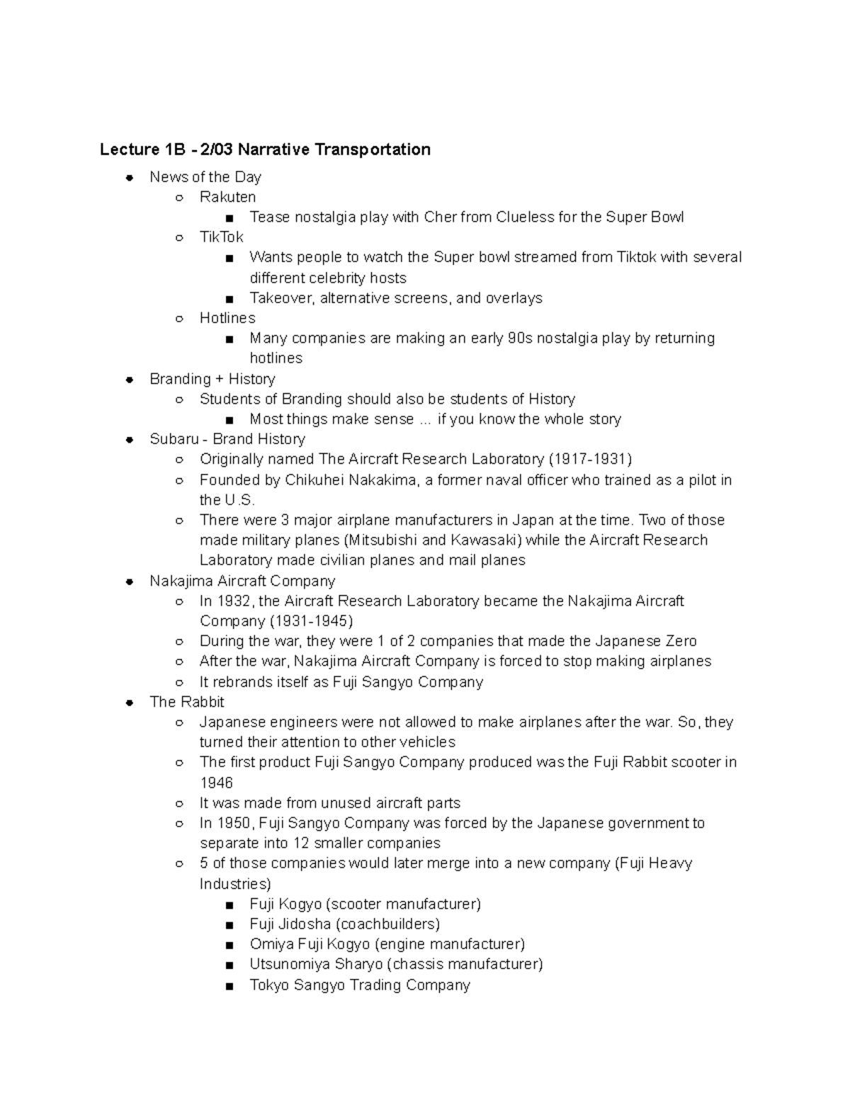 COMM 3690 Unit 2 - Narratives - Lecture 1B - 2/03 Narrative ...