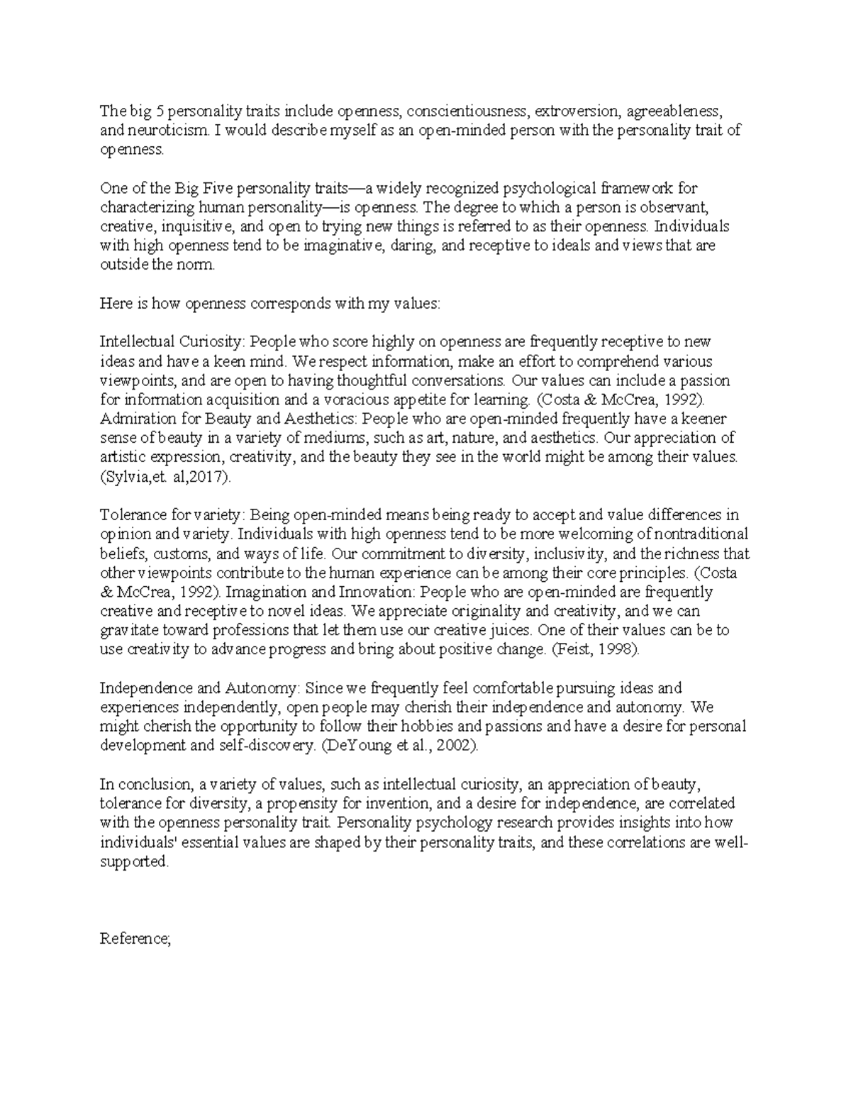 Disc unit 3 - consumer - The big 5 personality traits include openness ...