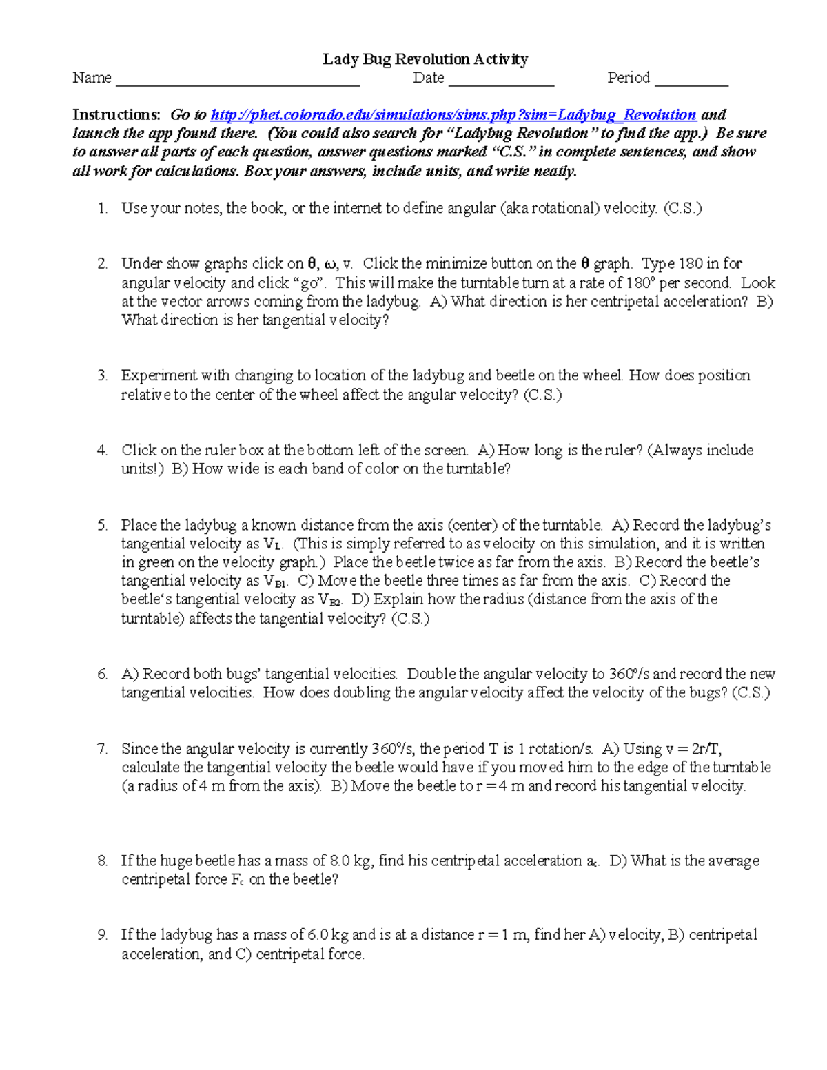 Phet contribution 3269 5311 - Lady Bug Revolution Activity Name