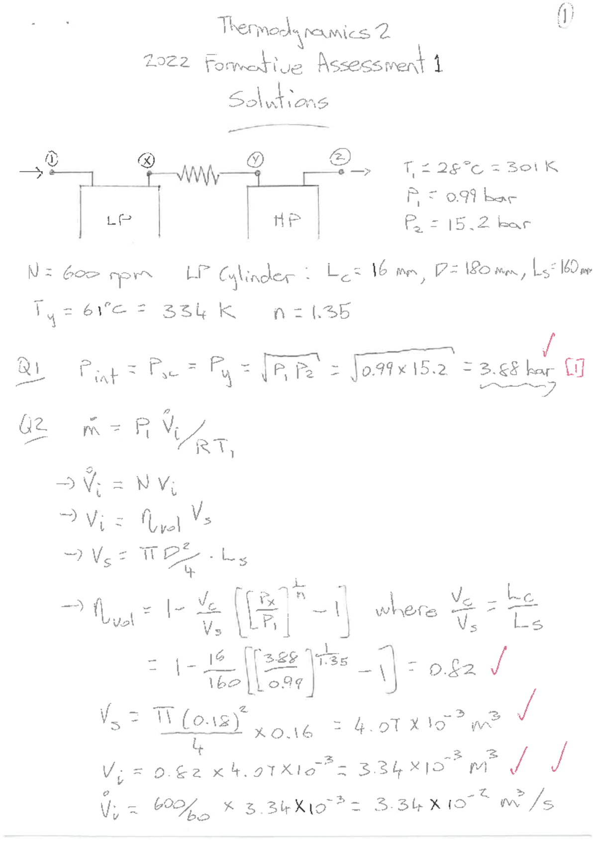 2022 - T2 - FA1 - Solutions - I Thermodyramics 2 202 Formative ...