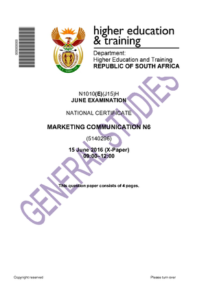 N6 Marketing Communication Lecturer Guide - Marketing Communication N ...