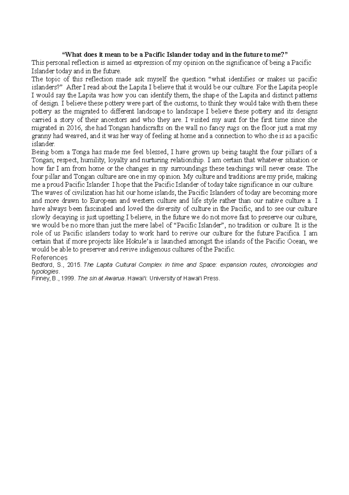 Unit1Relfection copy - First assessment for UU204 is a personal ...