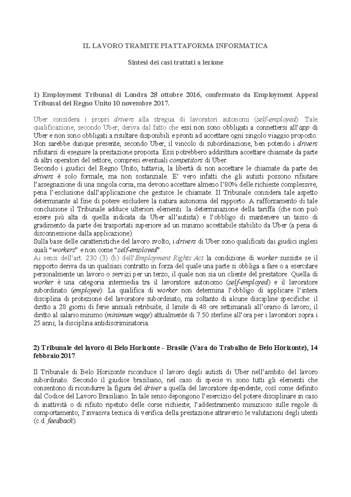 IL Lavoro Tramite Piattaforma Informatica - IL LAVORO TRAMITE ...