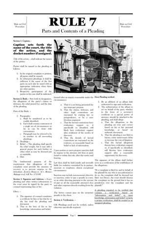 Rule 8 Revised Rules on Civil Procedure - Rules on Civil Procedure RULE ...