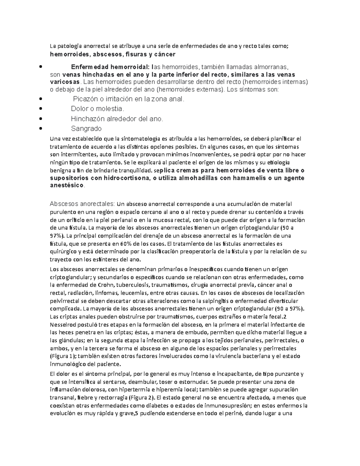 Anorrectales - La patologia anorrectal se atribuye a una serie de ...