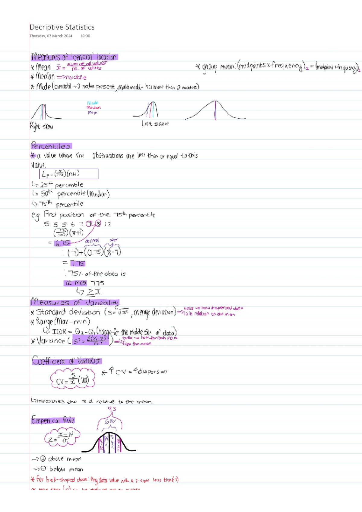 STK110-Chapter 3 - Summary Statistics - STK 110 - Studocu