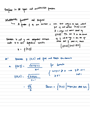Calculus 3 Notes Week 2 - Theorem if É an converges, lem an = 0 moon= 1 ...