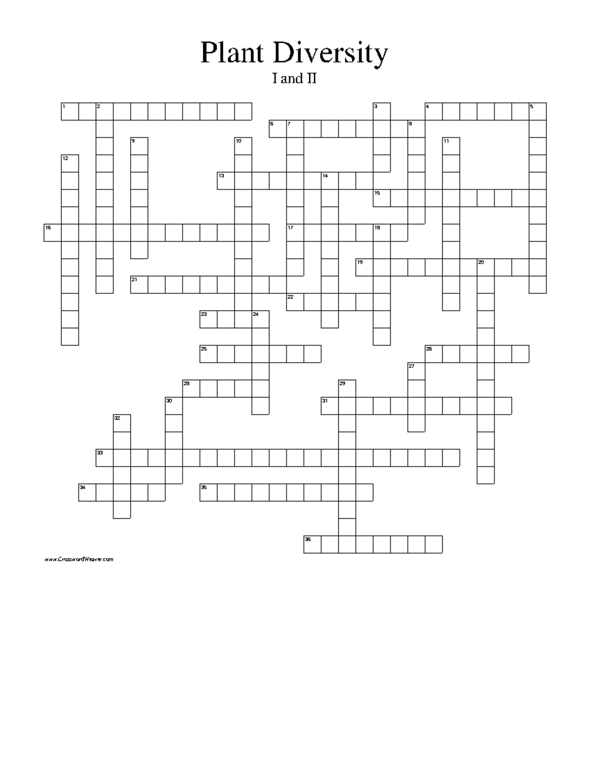 Plant Diversity I and II (Fillable) - Plant Diversity I and II - ACROSS ...