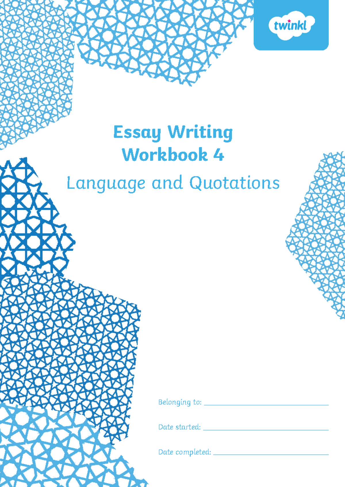 Essay writing skills workbook 4 language and quotations - Essay Writing ...