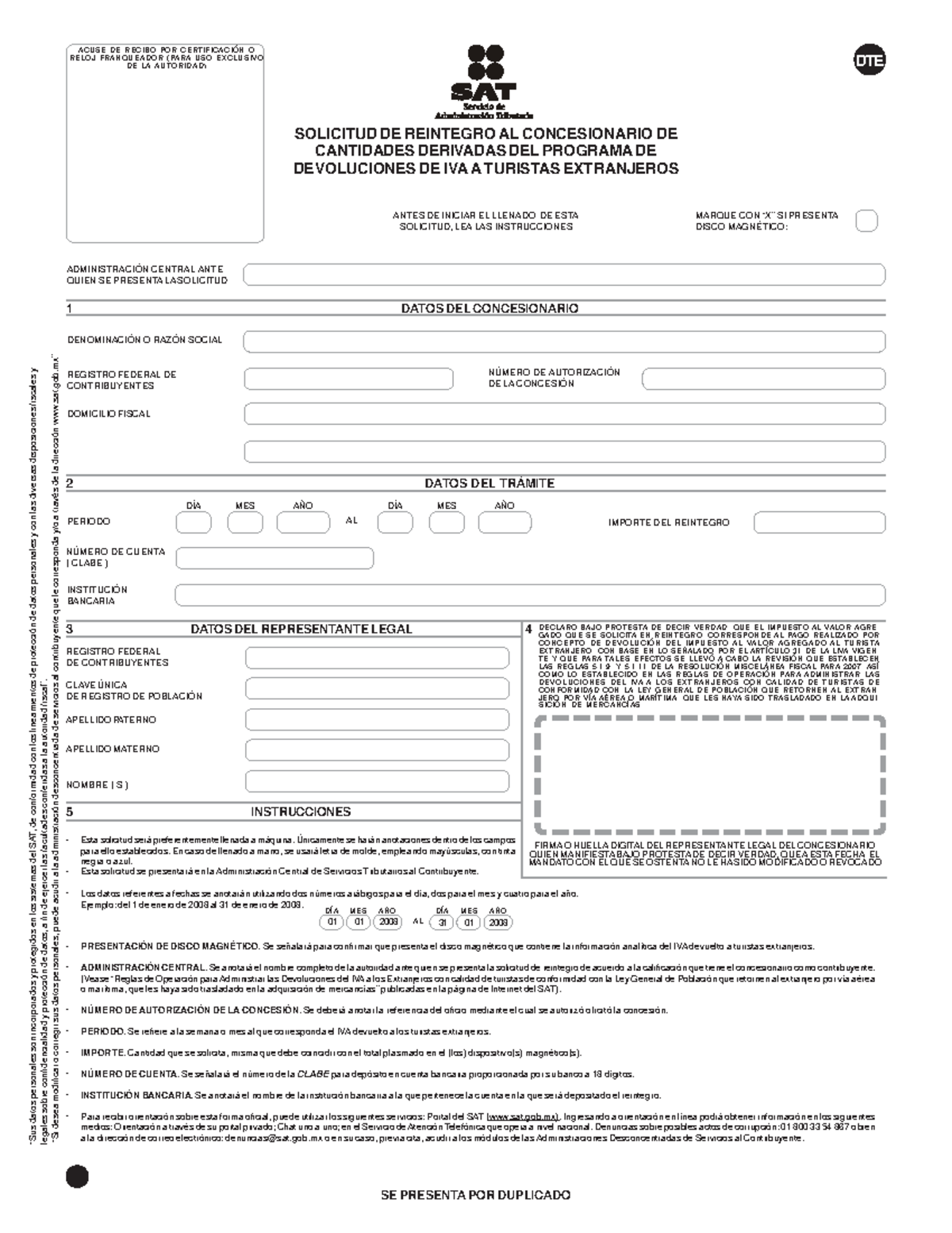 Alta SAT - Archivo pdf para alta - DTE SE PRESENTA POR DUPLICADO ACUSE ...