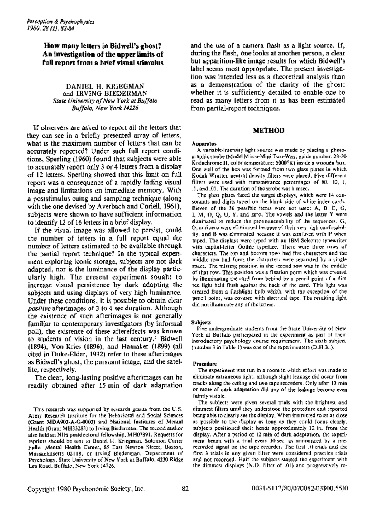 How many letters in Bidwell s ghost An i - Perception &Psychophysics ...