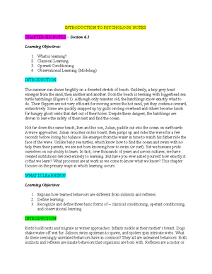 Behavioral Psychology 101 Notes I - BEHAVIORAL PSYCHOLOGY 101 NOTES I ...