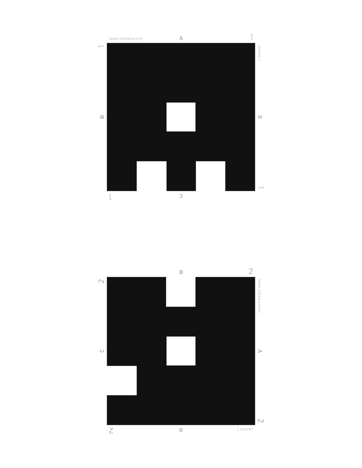 Plickers Cards 2up 1-63-1 - plickers A 1 B version 1 1 1 C D 1 A ...