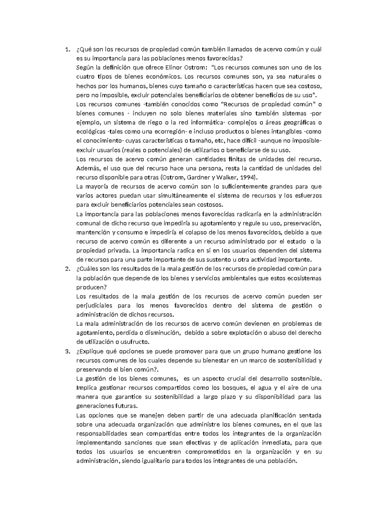 Qué son los recursos de propiedad común también llamados de acervo ...