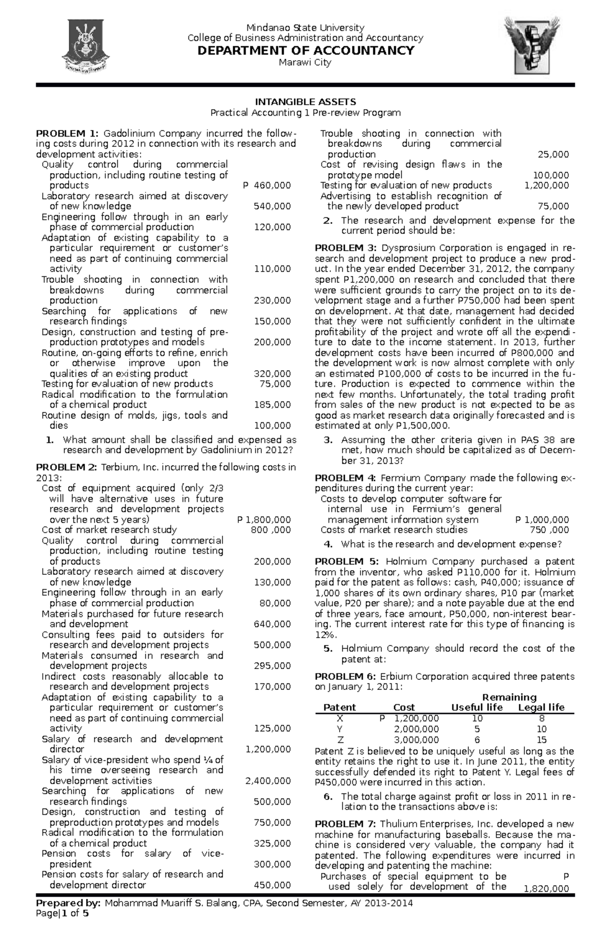 22. Intangible Assets (final) - Mindanao State University College of ...