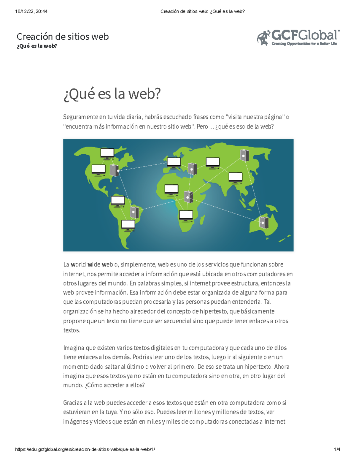 ¿Qué es la web - web - Creación de sitios web ¿Qué es la web? ¿Qué es ...