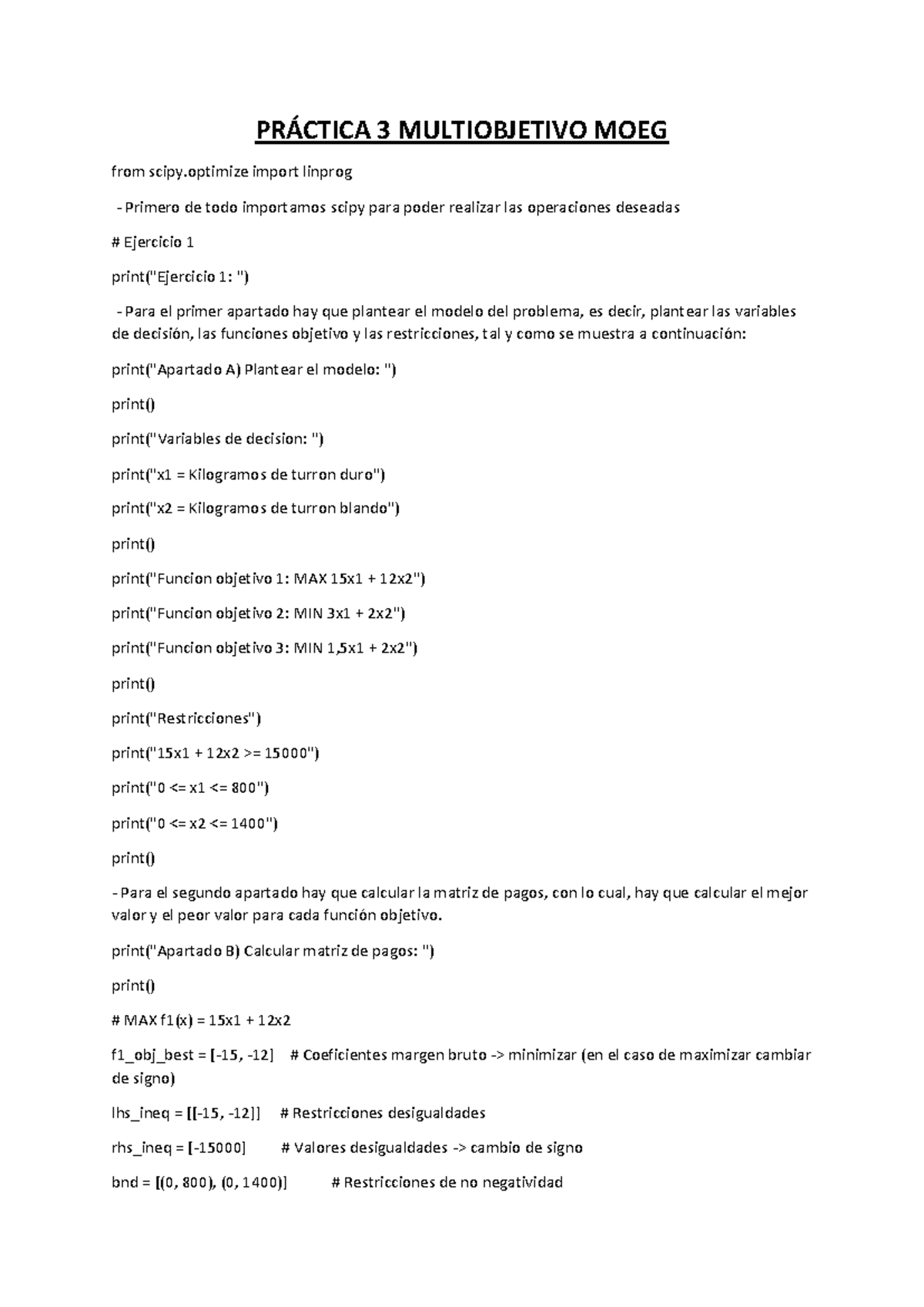 Práctica 3 Multiobjetivo MOEG - PRÁCTICA 3 MULTIOBJETIVO MOEG from ...