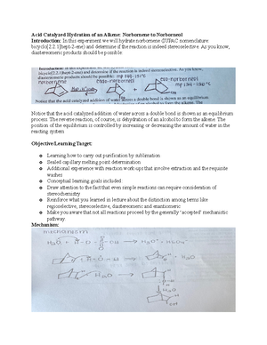 Chem 343 Pre-Lab 1 - Pre-lab 1 Questions - PRE-LAB QUESTIONS EXPERIMENT 1 How will the melting ...