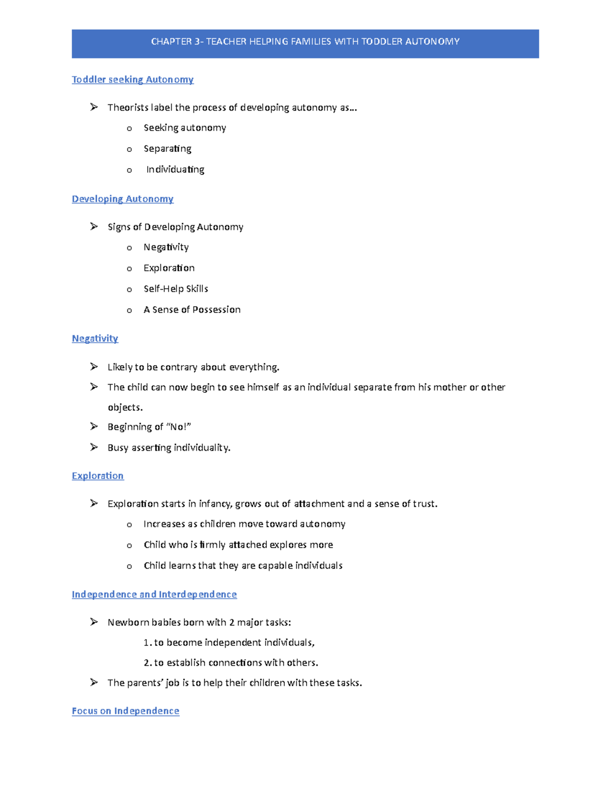 Chapter 3- Teacher Helping Families WITH Toddler Autonomy - Toddler ...