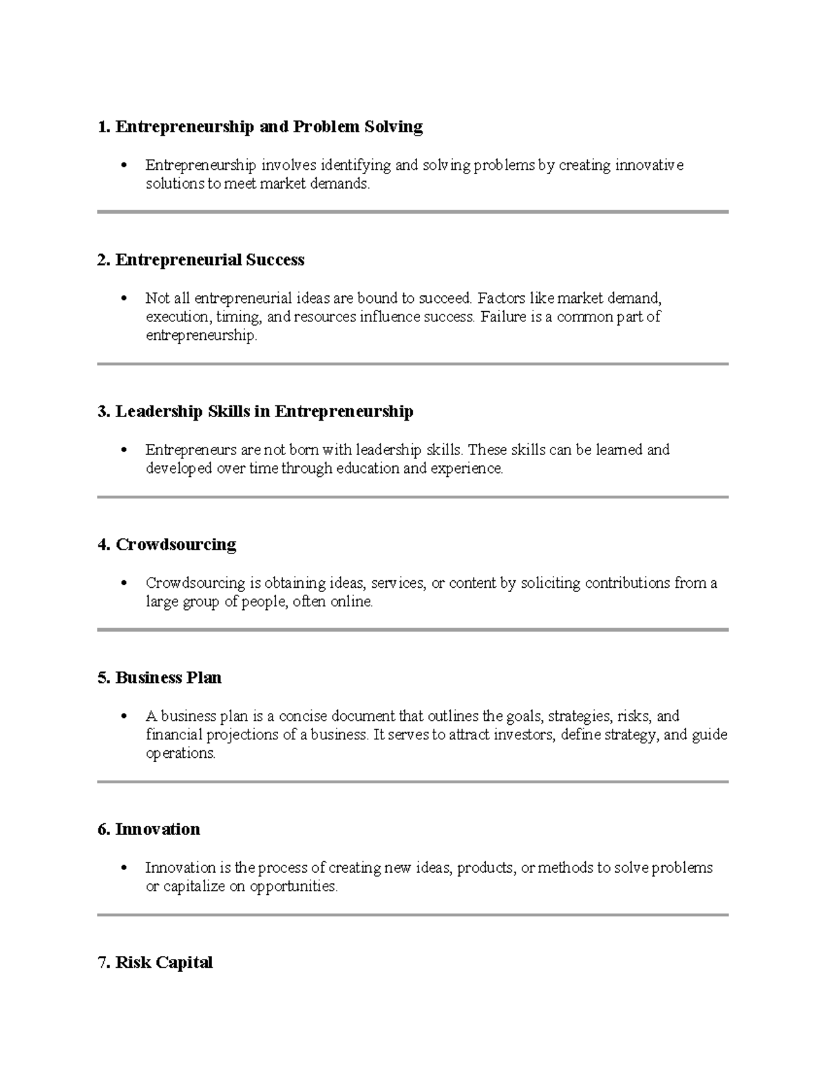 Lecture 2 - Summary 2 for BA 101 Midterm 3 - 1. Entrepreneurship and Problem Solving - Studocu