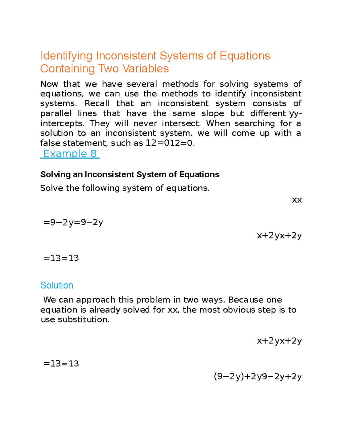 8-1 Reading and Participation Activities Systems of Linear Equations ...