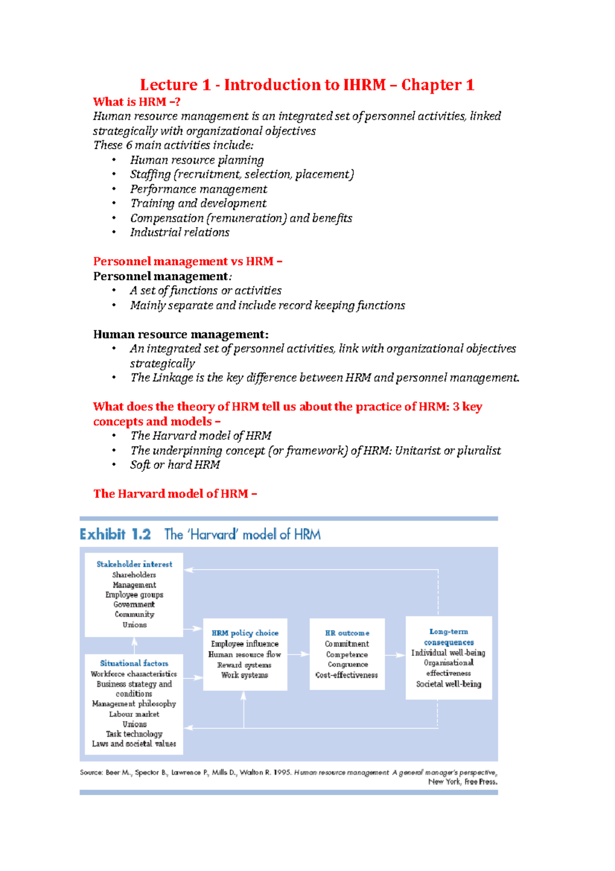 IHRM Lecture 1 - chigiiuuiikb - Lecture 1 - Introduction to IHRM ...