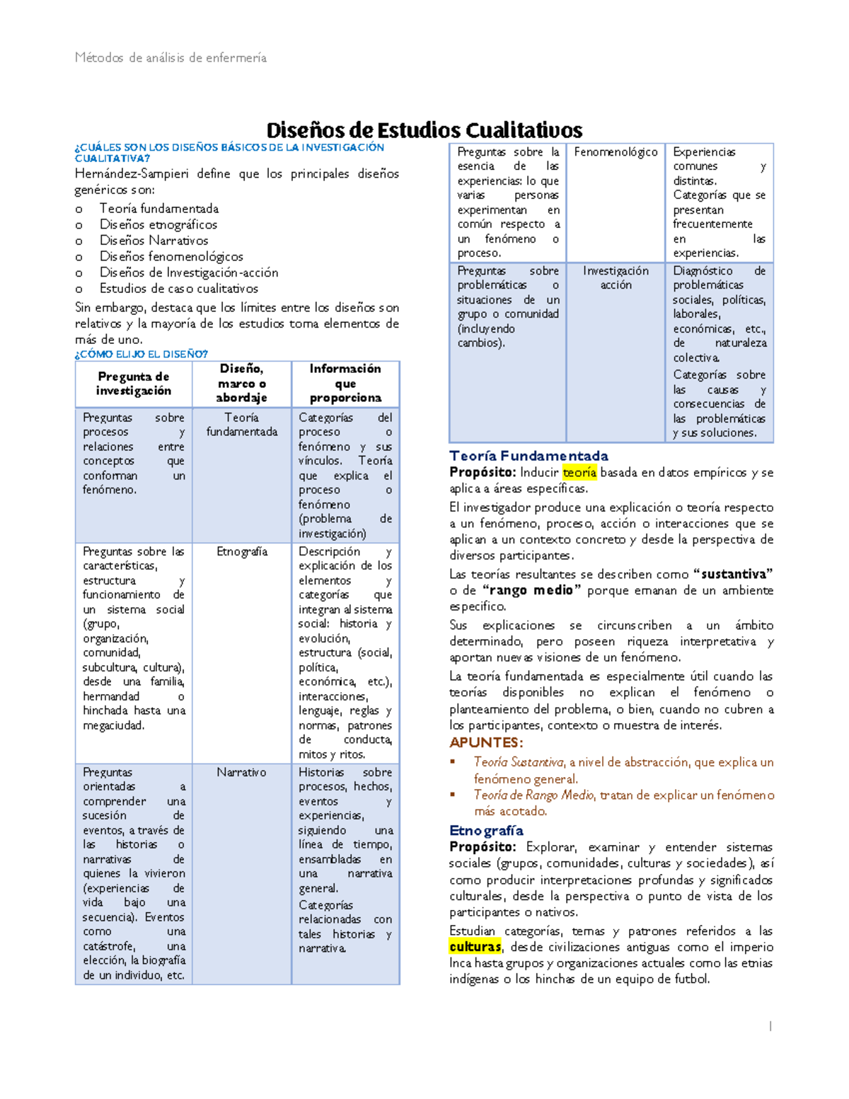 Diseños de Estudios Cualitativos - Diseños de Estudios Cualitativos ...