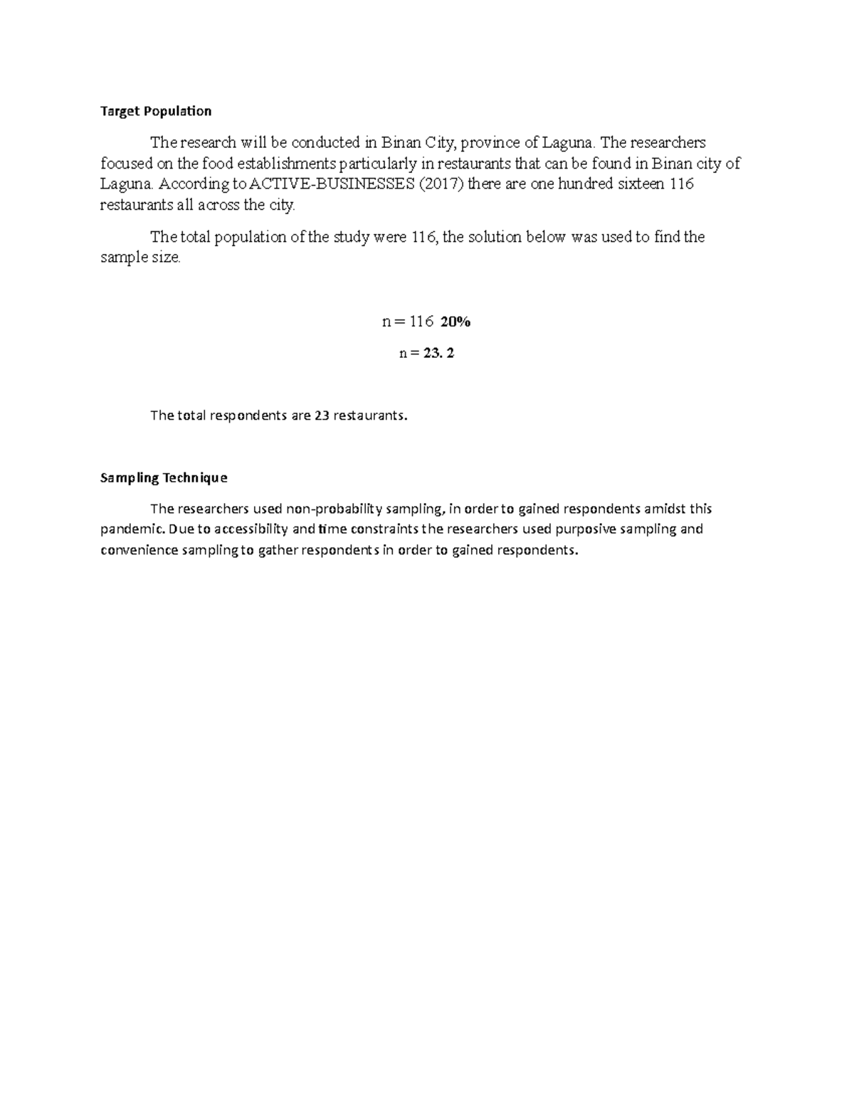 Target-Population - ffffffffffffffff - Target Population The research ...