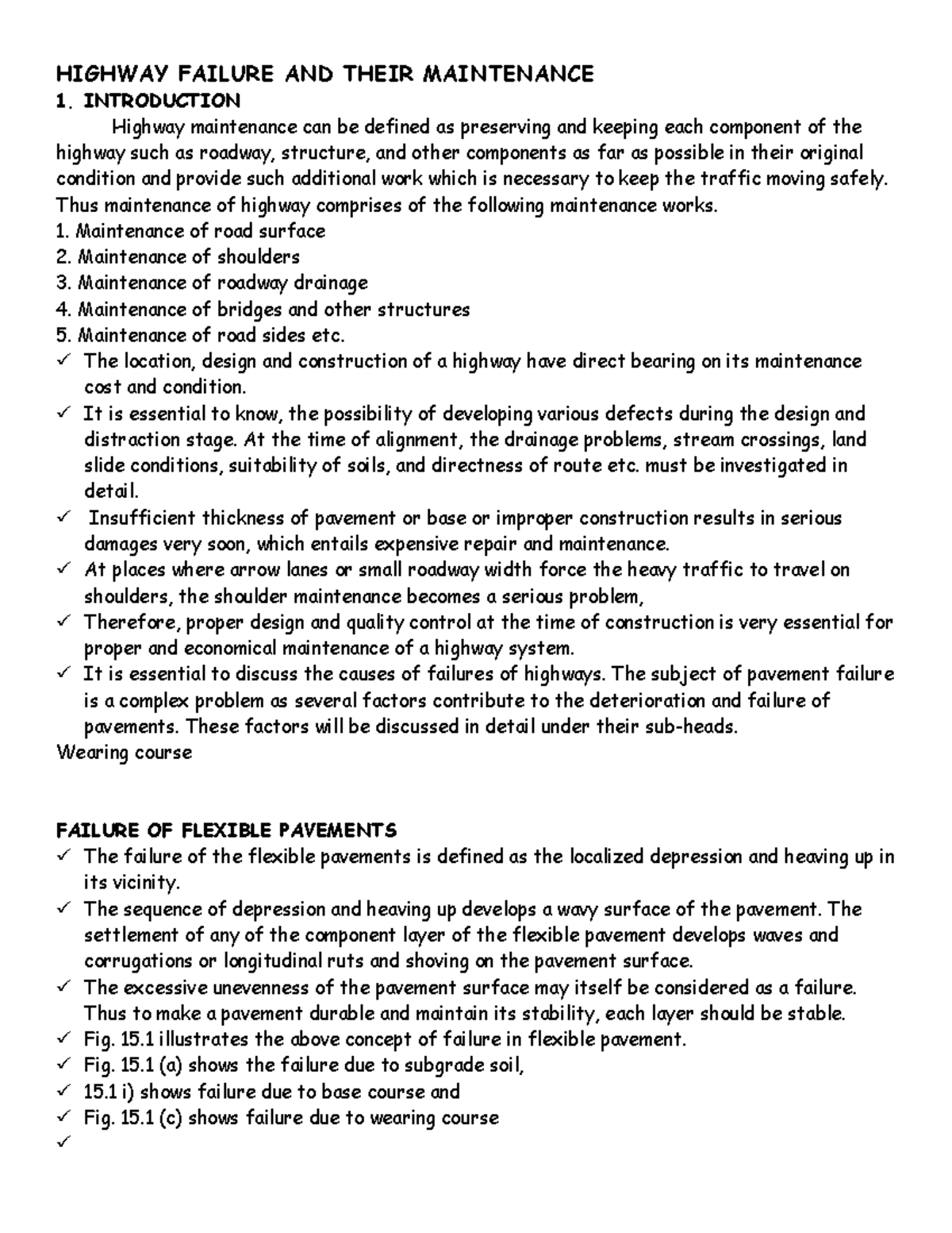 5. Highway Failure AND Maintenance (1)-1 - HIGHWAY FAILURE AND THEIR ...