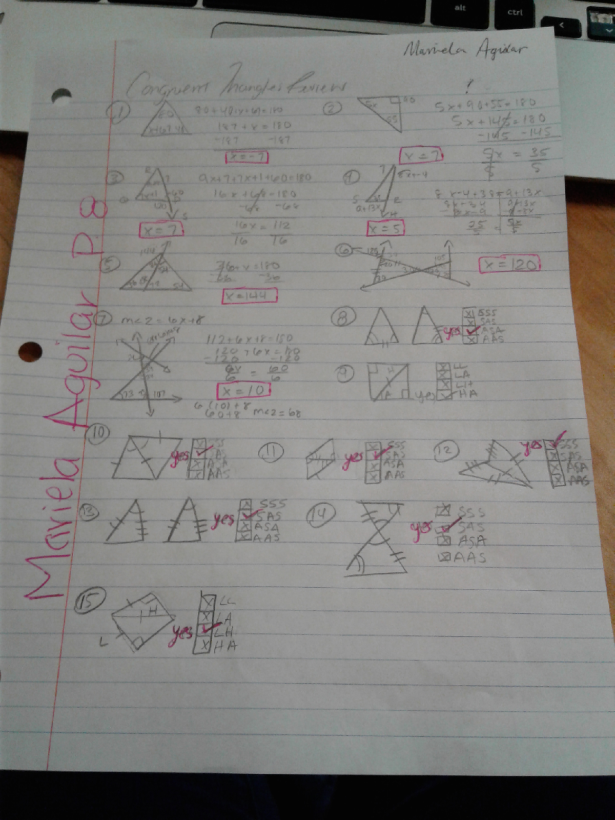 Congruent Triangle Review Notes - Studocu