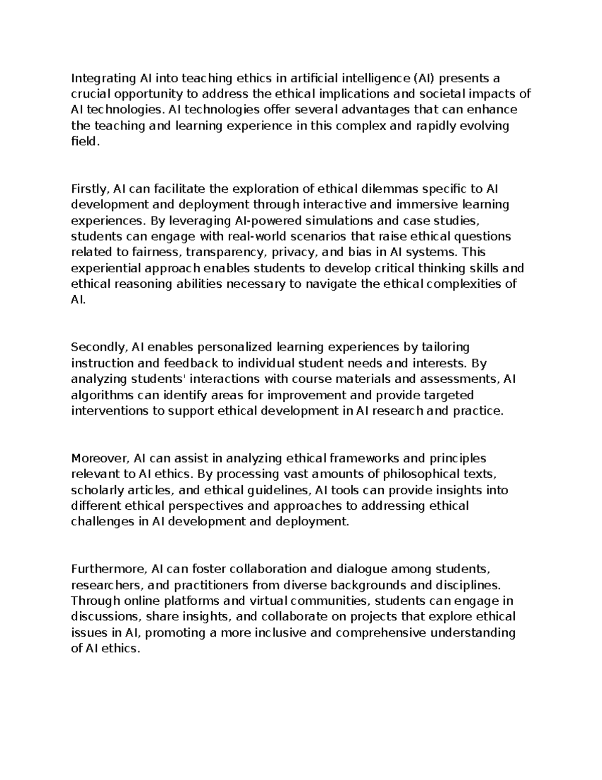 Integrating AI into teaching ethics in artificial intelligence - AI ...