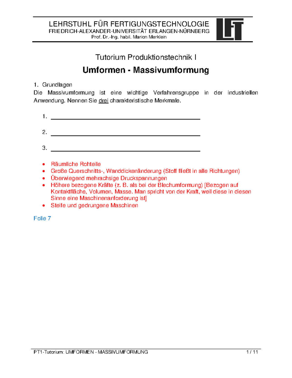 UE3 Massivumformung WS2021 Loesung - FRIEDRICH-ALEXANDER-UNIVERSITÄT ...