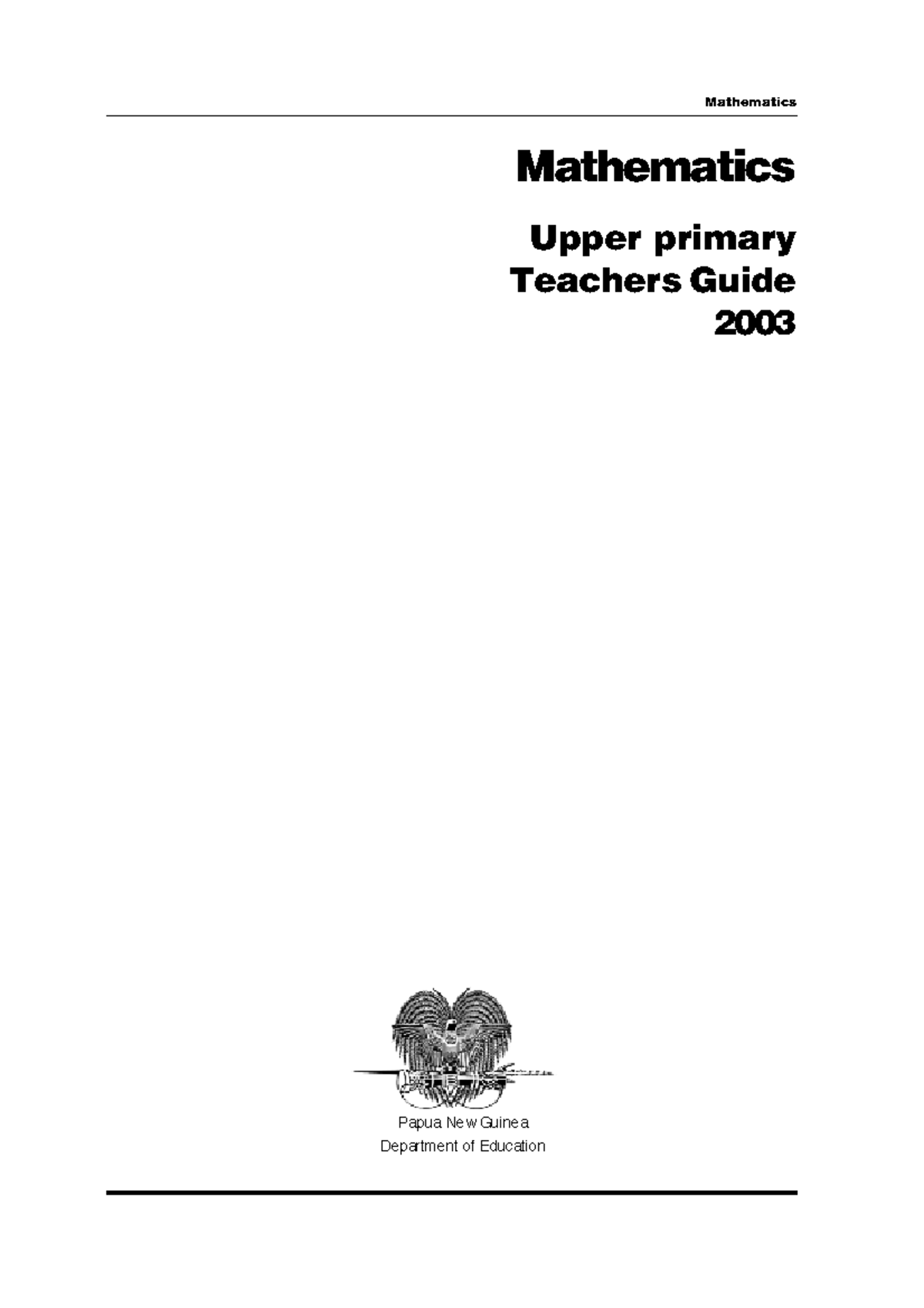 Teachers guide upper primary mathematics - Applied Mathematics III ...