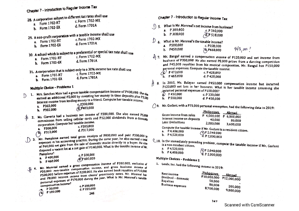 Income Taxation - Financial Management - Studocu