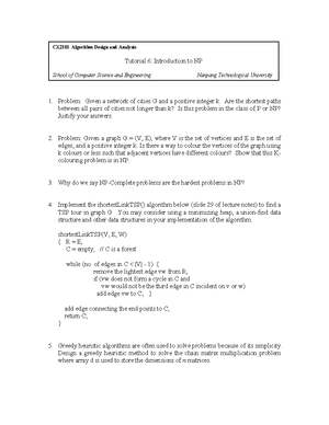 CX2101 Project 2 - CE2101/CZ2101 ALGORITHM DESIGN AND ANALYSIS Project 2: The Dijkstra’s ...
