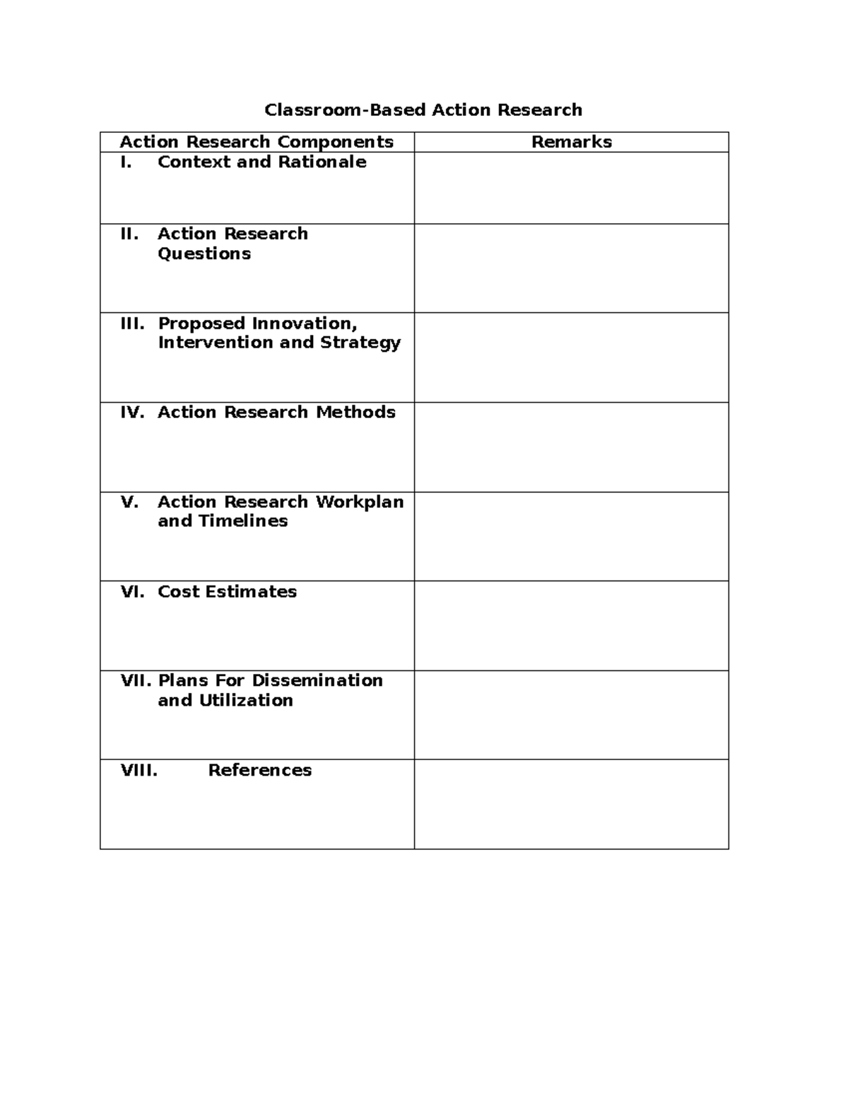 CBAR - Classroom -Based Action Research - Classroom-Based Action ...