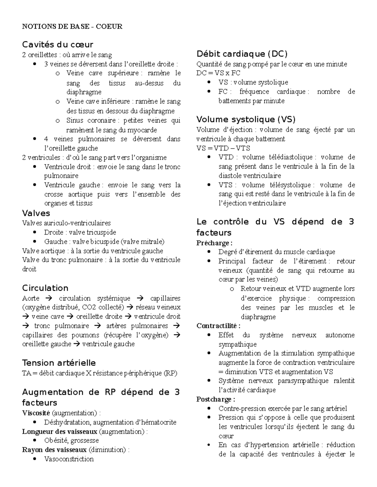 Notions de base coeur - selon mes lectures - NOTIONS DE BASE - COEUR ...