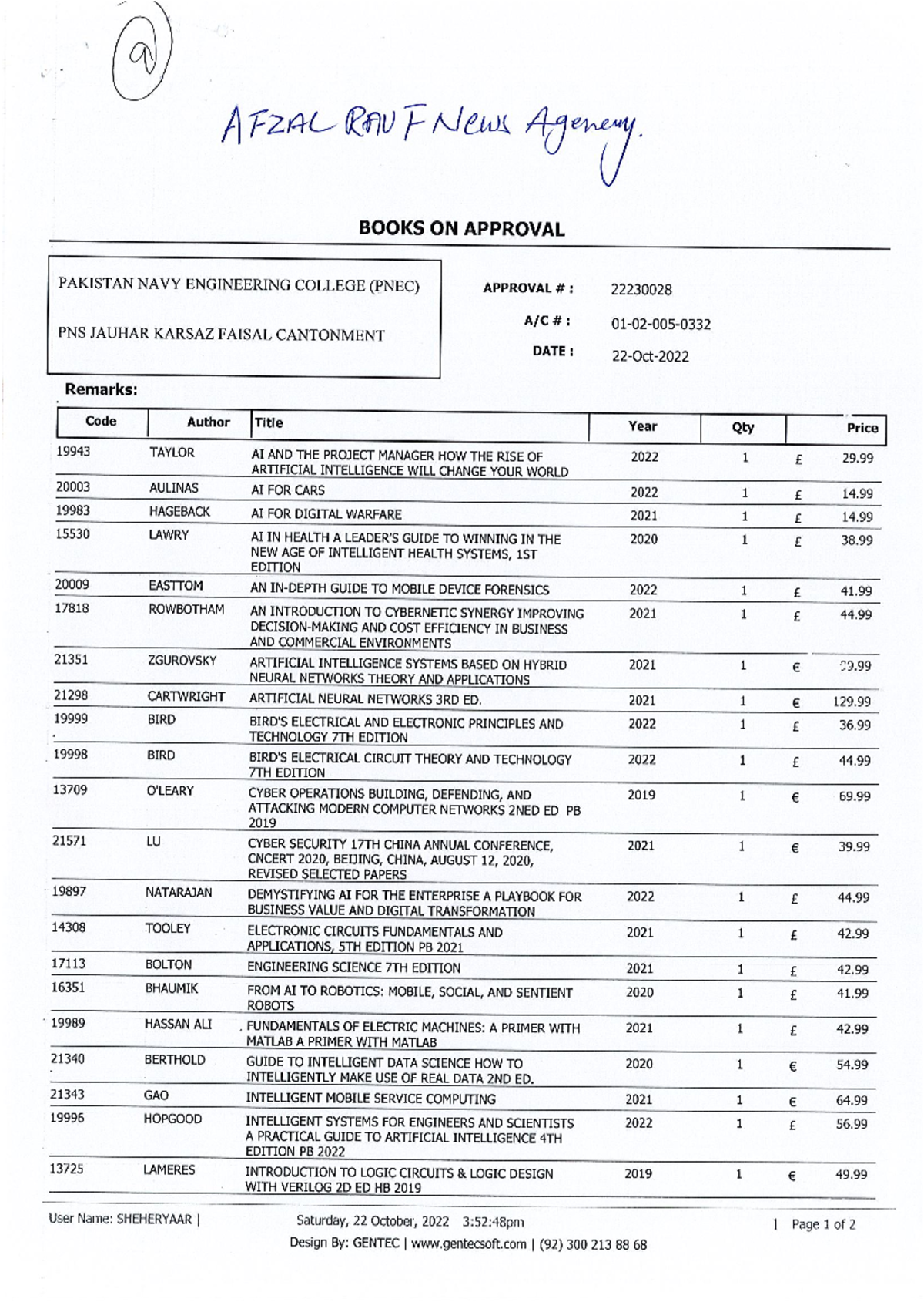 book list for engineering - Computer Science - Studocu