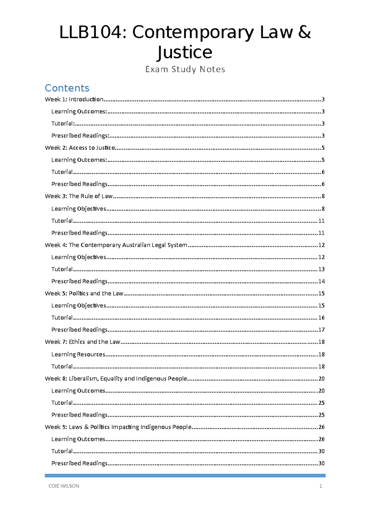 LLB104 - Exam Prep - Summary Contemporary Law and Justice - LLB104 ...
