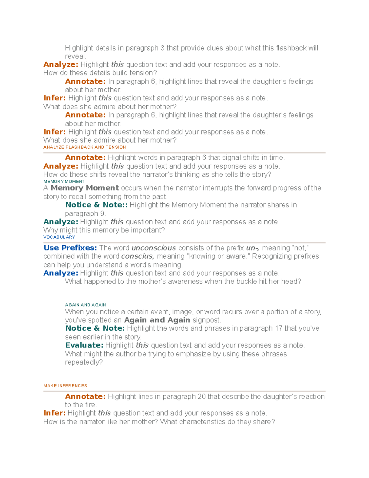Document - work - Highlight details in paragraph 3 that provide clues ...
