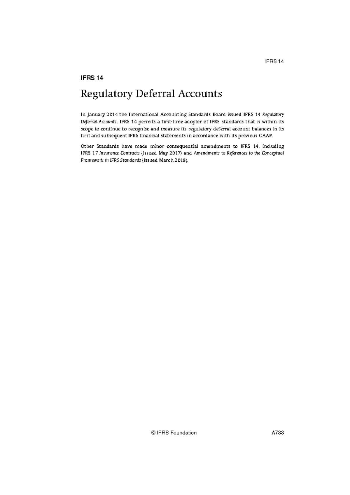 Ifrs 14 regulatory deferral accounts - IFRS 14 Regulatory Deferral ...