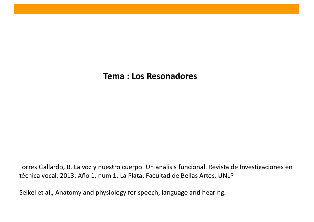 Fisiología de Los Resonadores 2022 - Tema : Los Resonadores Torres ...